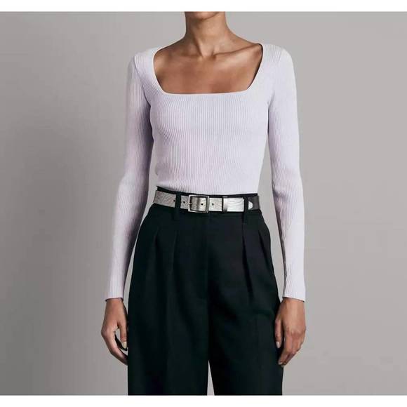 rag & bone | Tops | New Rag Bone Asher Square Neck Long Sleeve Top In ...